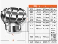 China Stainless Steel Wind Turbine Ventilator 600mm Roof Mounted Air Fan 56m3/min for sale
