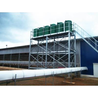 China Custom Fabricated Steel Structure Chicken House with Automatic Waste Removal Cages for sale