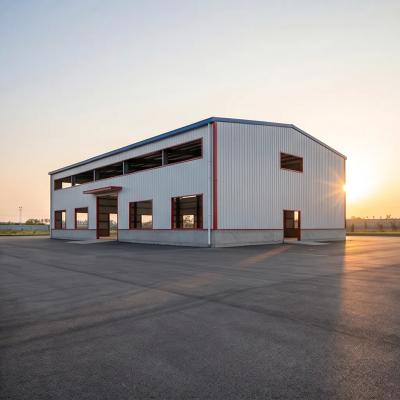 China Modern Insulated Steel Workshop with Durable Fiberglass Wool for sale
