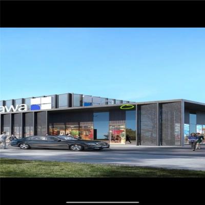 China Modern Spacious Steel Supermarket Building for Global Markets for sale