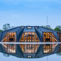 China Advanced Steel Structure Cultural Center Featuring Open Interior Architectural Design for sale