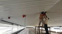 China Heavy Duty Steel Structure Chicken House Complete with Automatic Feeding Cages for sale