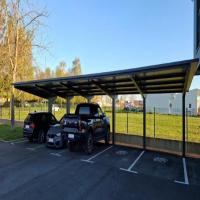 China Steel Covered Parking Lot with Aluminum Alloy Sliding Windows for sale