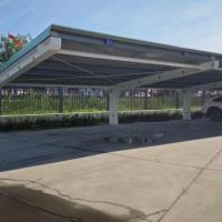 China Prefabricated Steel Structure Parking Shelter with Durable Weather Resistant Roof for sale