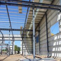 China Large Span Frame Mineral Water Steel Workshop with Glass Wool Roofing System for sale