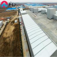 China Steel Structure Factories with Galvanized Steel and Rock Wool Insulation for sale