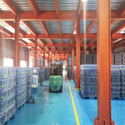 China Tailored Steel Structure Warehouse with Q235 Steel and Fiberglass Wool Roof for sale