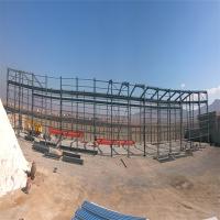 China Tailored Steel Structure Warehouse with Q235 Steel and Fiberglass Wool Roof for sale
