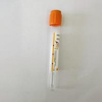 China Accurate orange Vacuum Blood Test Tube clot activator tube For Emergency Testing for sale