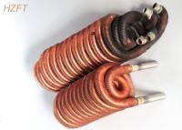 China Aluminum Copper Water Heating Coil Heat Exchanger for Automotive Engineering with 11 FPI and 180mm Root Diameter for sale