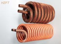China Copper Heat Transfer Coil with Tin Plating for Solar Water Tanks - 180mm Root Diameter, 100mm Wall Thickness for sale