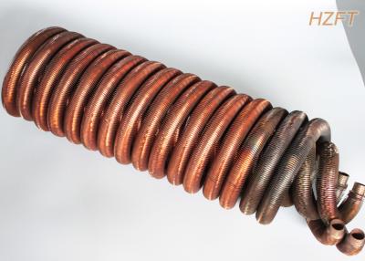 China C12000/C12200 Copper Waste Heat Recovery Finned Tube Coils for Water Boilers - 11 FPI, 18mm Diameter for sale