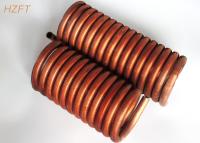 China Extruded Cupronickel Copper Tube Coils for Water Heaters - 180mm Root Diameter with 45mm Fin Height for sale