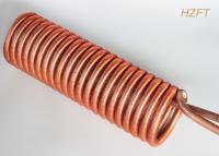 China Copper Heat Transfer Coil with Tin Plating for Solar Water Tanks - 180mm Root Diameter, 100mm Wall Thickness for sale