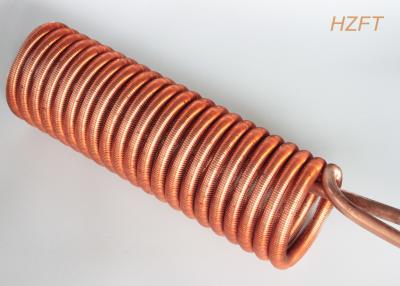 China Copper Heat Transfer Coil with Tin Plating for Solar Water Tanks - 180mm Root Diameter, 100mm Wall Thickness for sale