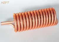 China Integrated Copper Fin Coil Heat Exchanger for Tankless Water Heaters with 180mm Root Diameter and 100mm Wall Thickness for sale
