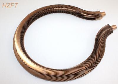 China Extruded Copper Alloy Tube Coil for Water Heater Boilers - Custom Fin Height 4.5mm & Wall Thickness 1.0mm Options for sale