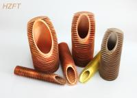 China Anti Corrosion Copper Cupro Nickel Spiral Finned Tube 44.5mm for Water Boiler with 5-26 FPI and 0.7-2mm Wall Thickness for sale