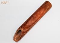 China Low Thermal Resistance Copper Finned Tube 0-12mm Fin Height 5-26 FPI for Automotive Heat Exchangers for sale