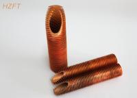 China Copper Finned Tube 0-12mm Fin Height 5-26 FPI for Water Boilers Solar Systems Heat Exchangers for sale