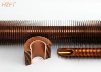 China Extruded Copper Spiral Finned Tube 0-12mm Fin Height 5-26 FPI for Industrial Heat Exchangers for sale