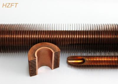 China Extruded Copper Spiral Finned Tube 0-12mm Fin Height 5-26 FPI for Industrial Heat Exchangers for sale