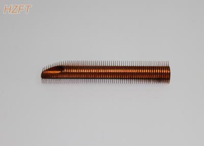 China Spiral Finned Copper Tubing for LED Heat Radiators - 5-26 FPI, 0.7-2mm Wall Thickness, Extruded Fin Design for sale