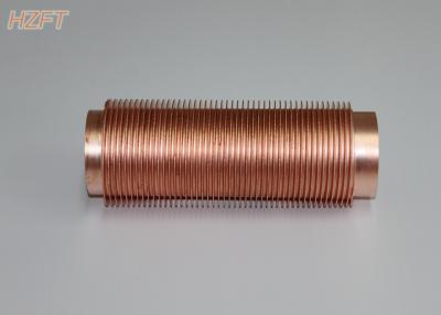 China Vibration Resistant Copper Finned Tube for Industrial Boilers 0.3-0.5mm Fin Thickness 5-26 FPI for sale