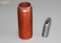 China Industrial Copper Fin Tube Boiler Energy Saving Extruded Finned Tubes 5-26 FPI 0.7-2mm Wall Thickness for sale