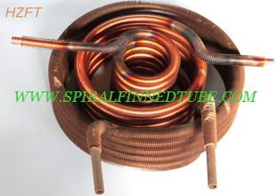 China Automotive Condenser Finned Coil Heat Exchangers - Aluminum/Copper Construction with 11 FPI and 180mm Diameter for sale