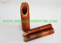 China Integral Copper Spiral Finned Tube 0.7-2mm Wall Thickness for Heat Exchangers and Flue Gas Condensers for sale