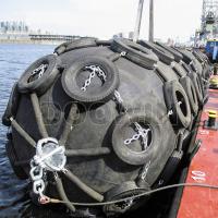 China ISO17357 Hydro Pneumatic Marine Fender 0.5m- 4.5m With Chain Tyre Net for sale