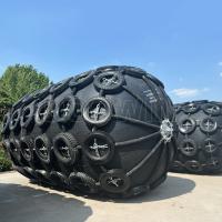 China Heavy Duty Inflatable Dock Fenders , Black Rubber Marine Floating Fenders for sale