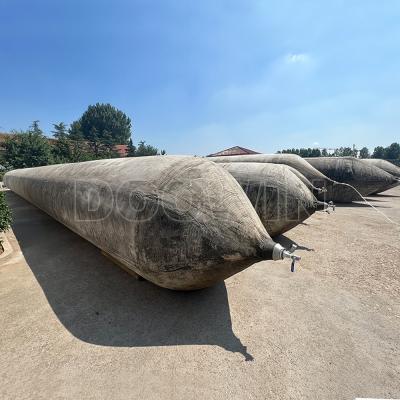 China Length 5m-30m Ship Launching Marine Airbags Customized With Nylon Rubber Inner Material for sale