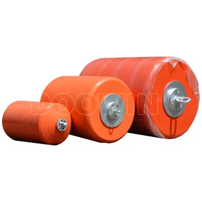 China Cylindrical Offshore Mooring Buoy Orange With Polyurethane Skin for sale