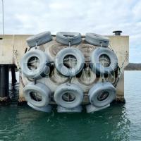 China High Pressure Inflatable Ship Fender 50kPa 80kPa Navy Gray Pneumatic Fenders For Ships for sale