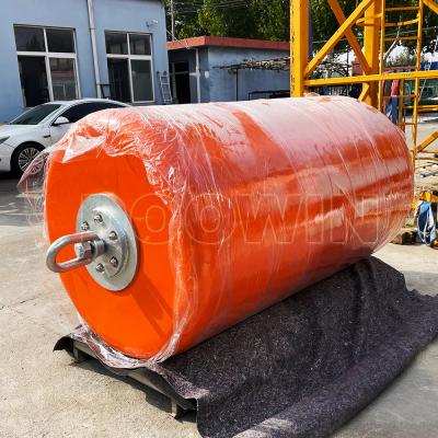 China Various Colors EVA Foam Offshore Surface Support Cylindrical Buoys with Polyethylene Skin for sale