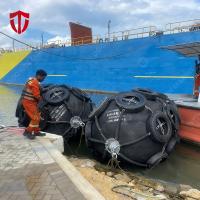 China Pneumatic Rubber Fender for Marine Yacht Boat High Quality, with Stainless Steel Chain Tires for sale