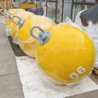 China Unsinkable Spherical Mooring Buoy with Closed-cell PE/EVA Foam Core and UV-Resistant Polyurethane Skin for sale