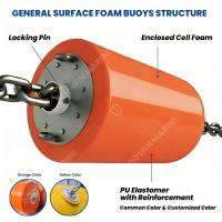 China Polyurethane Skin Chain Support Buoy with Closed Cell Foam Core and 10 Year Lifespan for sale