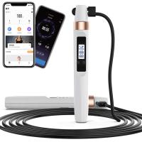 China Adjustable Loaded Steel Wire Supporting Skipping Rope Smart Sports Home Fitness Counter for sale