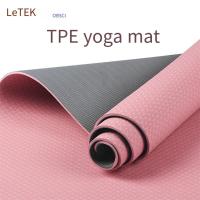 China Pink Lightweight TPE Yoga Mat Durable Anti Slip Custom Logo for Yoga Pilates for sale
