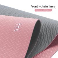 China Pink TPE Yoga Mat for Pilates and Yoga - Lightweight and Anti Slip - Custom Logo Available for sale