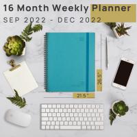 China Custom Turquoise Soft Cover Weekly Planner Jul. 2023 To Jun. 2023 for sale