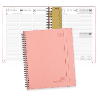 China Ivory Paper 100GSM Custom Academic Planner Wirebound Appearance for sale