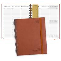 China Brown Spiral Softcover Custom Academic Planner 2023 For Student for sale
