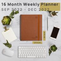 China Brown Spiral Softcover Custom Academic Planner 2023 For Student for sale