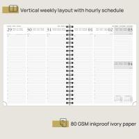 China Donau Blue Weekly Planner 8.5x10.5 Inch Vertical Hourly Schedule 14 Month for sale