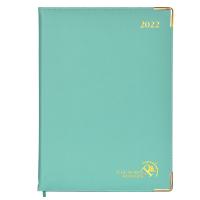 China Customizable Academic Planner Black PU Leather Hard Cover 8.27x9.84 Inch Daily Weekly Vertical Layout for sale