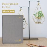China Daily Plan In Grey With Monthly Tabs And Hourly Schedules for sale